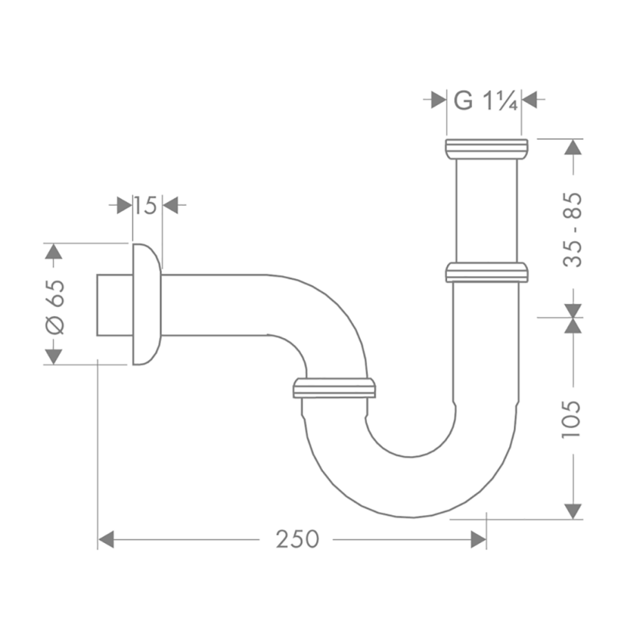Hansgrohe S-Boru Sifon | BanyoMega.com 'da