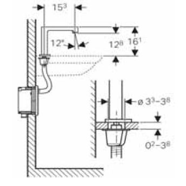 Geberit Brenta Çift Su Girişli Fotoselli Lavabo Bataryası Elektrikli ...