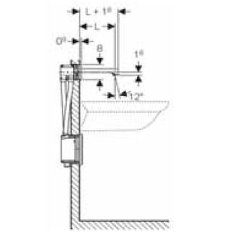 Geberit Brenta Çift Su Girişli Ankastre Fotoselli Lavabo Bataryası Uzun ...